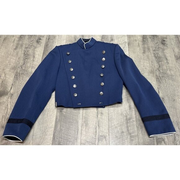 Jackets & Coats | Vintage Military Parade Jacket Mens 4l Blue Wool Us ...